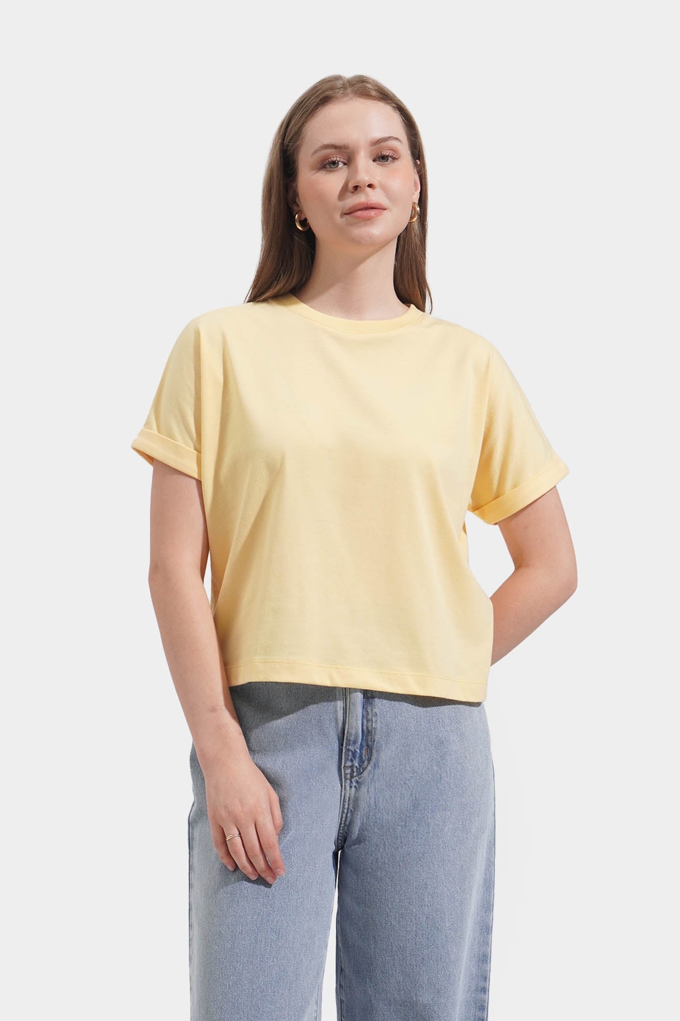 Extended Fold-Up Sleeves Tee – ForMe