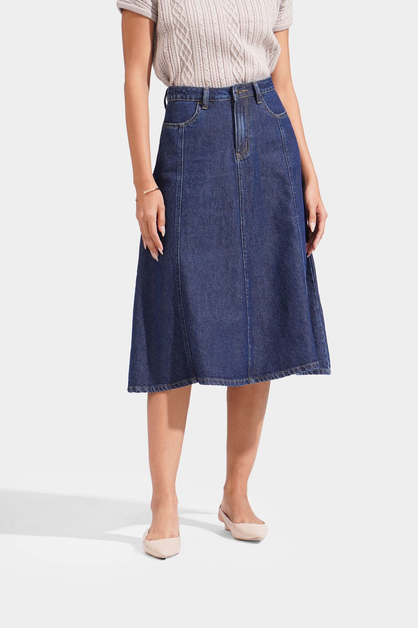 Denim Panel Skirt – ForMe