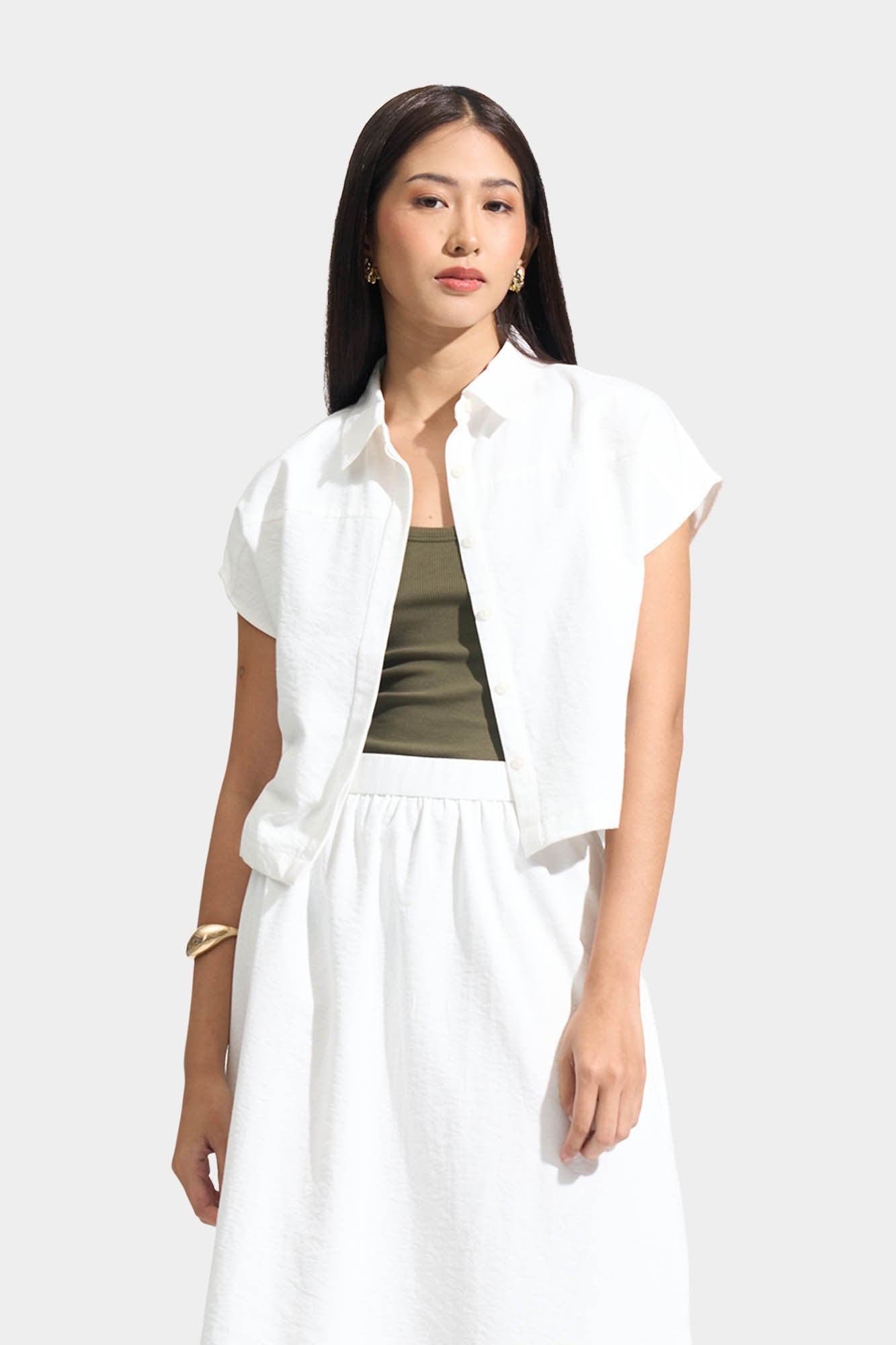 Extended Sleeves Shirt with Yoke Detail – ForMe